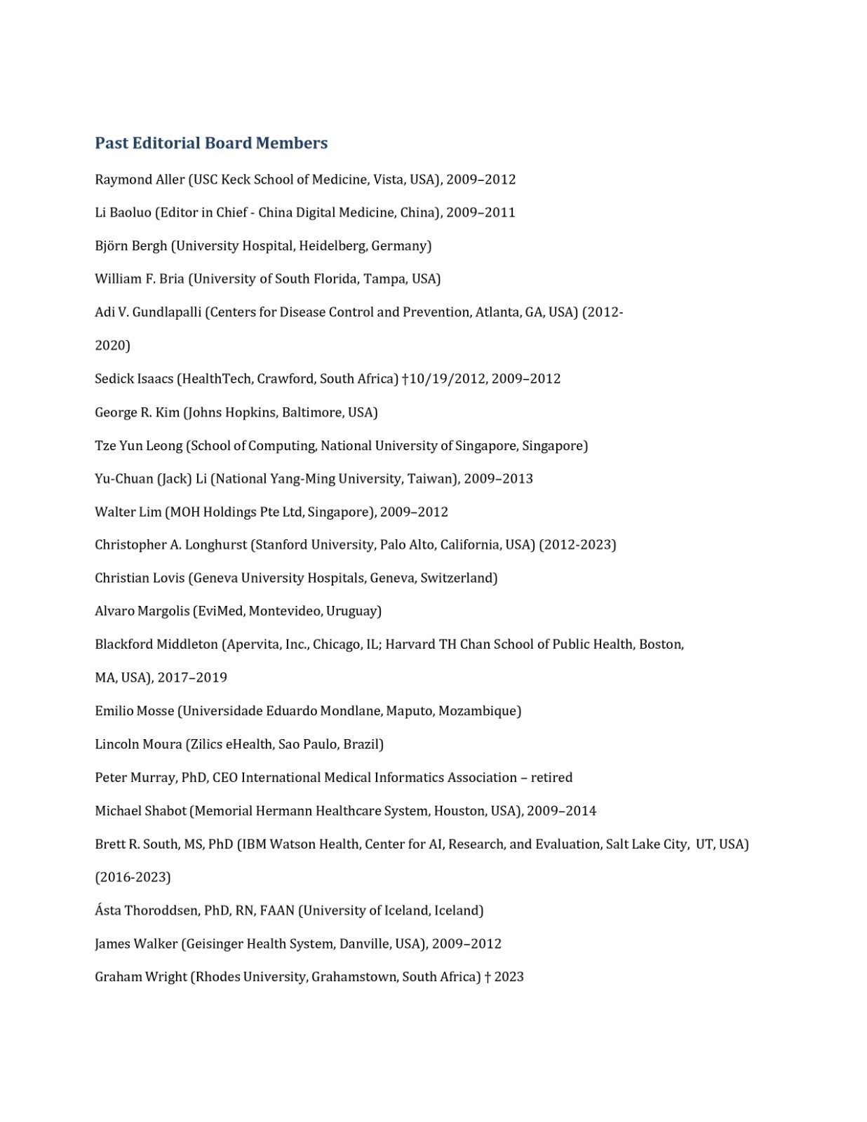 Applied Clinical Informatics - Thieme Publisher China